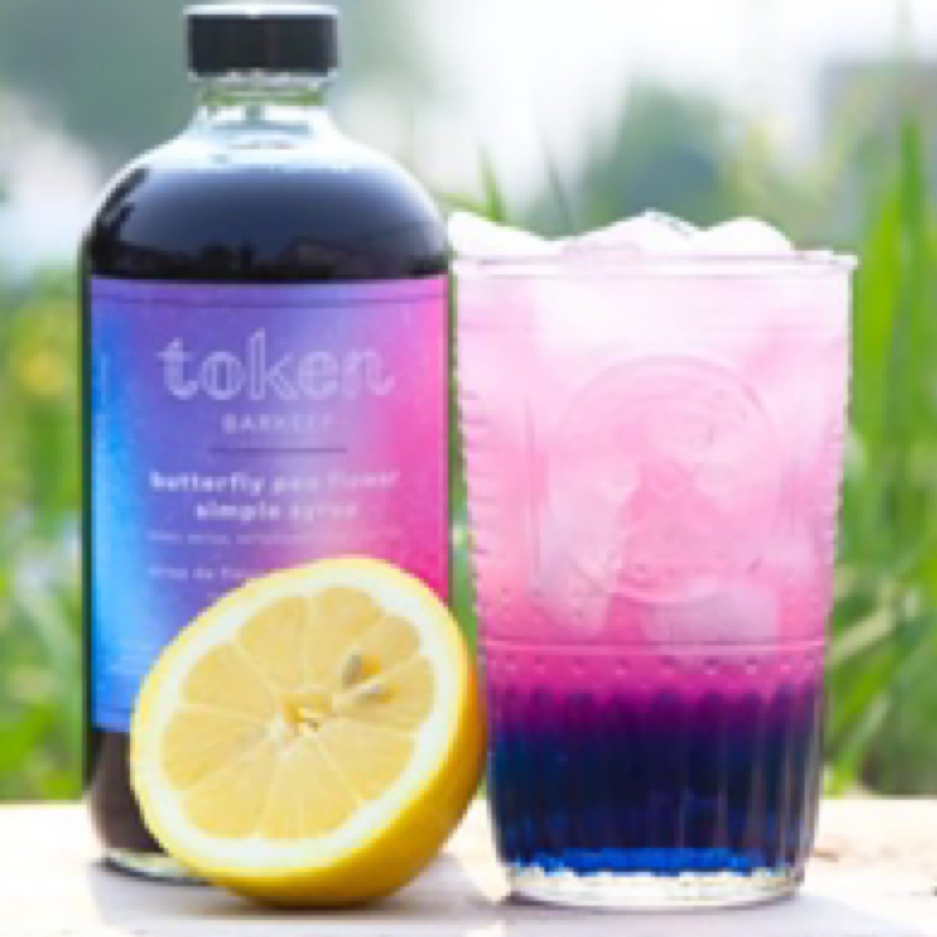 Token Butterfly Pea Flower Syrup 16 oz | Hansen Distillery